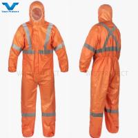 China Professional PPE Safety Tyvvk Chemical Disposable Coverall Suits for sale