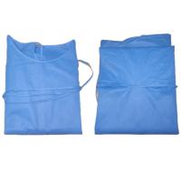 China SMS Non Woven Fabric Blue Waterproof Isolation Gown For Class I Instruments OEM Offered for sale