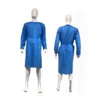 China 120 X 140cm SMS Isolation Gown Durable Lightweight Protection With CE Certification for sale