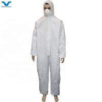 China PPE Suit Type 4 5 6 SMS PP Microporous Coveralls Industrial Safety for sale