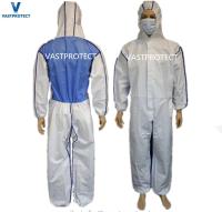 China Supply Green Hooded Microporous Disposable Coverall with Back SMS Panel Seasonal Wear for sale