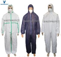 China 3XL Disposable Coveralls Acid Proof 50GSM 55GSM 60GSM 65GSM 70GSM for sale