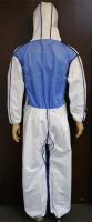 China Overall Style Protective Clothing Disposable Coveralls with Double/Singer Flap Zipper for sale
