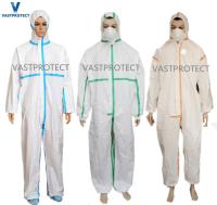 China Initial Payment Disposable Taped Coveralls with Sealed Seam EN1149 EN1073 Standard for sale