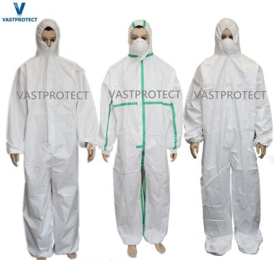 China Orange Liquids Resistant Chemical Protective Disposable Coveralls for Spray Painting for sale