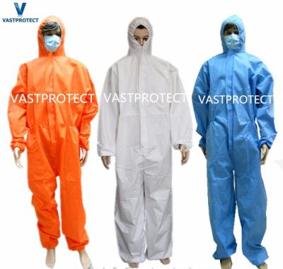 China 60GSM Overalls for Demolition Decontamination Decoration Disposable Protective Clothing for sale