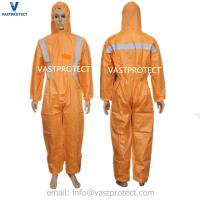 China Mechanical Workwear Orange Disposable Coveralls Ce Type 5/6 Cat 3 Protective Clothing US for sale