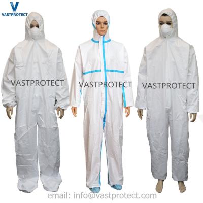 China Micro Porous PE Film Coating Polypropylene Xxxxl Sf Mf Disposable Coveralls for Medical for sale