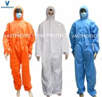 China Standard Type 5 6 Orange Microporous Nonwoven SMS Medical Surgical Disposable Coverall for sale