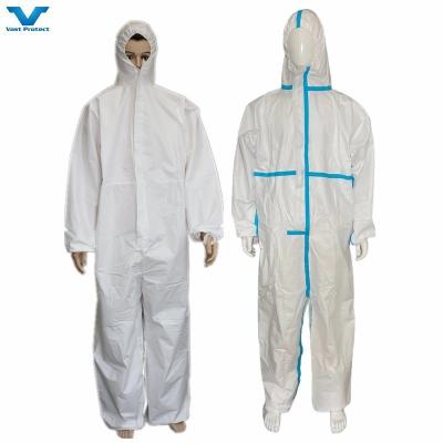 China Disposable VPT621 Tyvek Type 5 6 Cat 3 Micro Porous Cover Wear Proof for sale