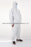 China 50GSM Thickness Cat 3 Type 5/6 Waterproof Breathable Disposable Microporous White Overall for sale