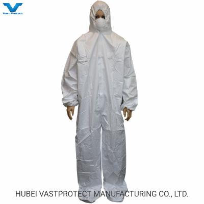 China CE Cat 3 Type 5 6 Anti-Static En1149 Microporous Disposable Coveralls with Bootscover for sale