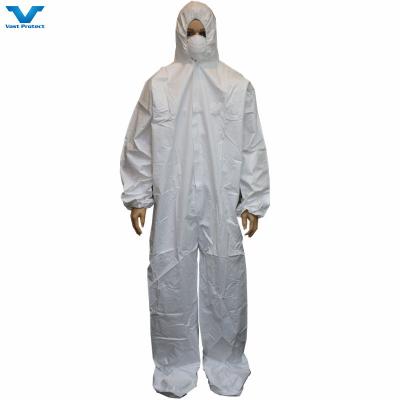 China Type 5 6 Standard Industry Safety PPE Protective Disposable Coverall with Bootscover for sale