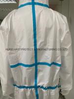 China VPT634 Cat 3 Type 4 5 6 Heat Sealed Tape Seam Disposable Coverall with CE Certificate for sale