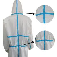 China Customization Type4/5/6 En14126 Heat Sealed Tape Seam Disposable Protective Coveralls for sale