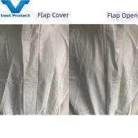 China White Waterproof Coverall with Elastic Hood and Anti-Mildew/Anti-Bacterial Properties for sale