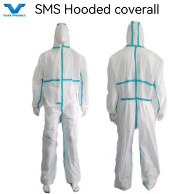 China Vastprotect CE Type5 6 Waterproof Anti-Static Coveralls with Strip Customized Request for sale