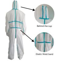 China Nonwoven Hooded Isolation Taped Coverall Provide Free Sample for Preventing Infection for sale