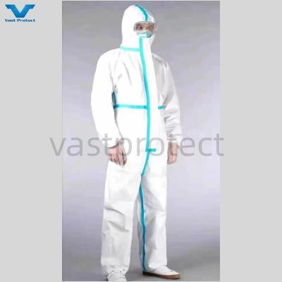 China 55GSM-70GSM CE Type4 5 6 Industrial Disposable Microporous Coveralls For Your Business for sale