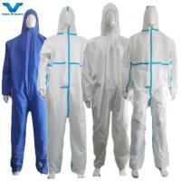 China CE Cat 3 III Type 4/5/6 Safety PPE Protective Nonwoven SMS Microporous Disposable Overall for sale