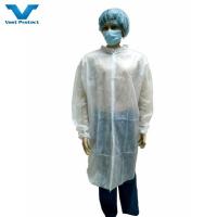 China OEM Accepted Nonwoven PP White/Blue/Pink Lab Coat Uniform for Unisex Workwear in Blue for sale