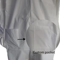China OEM Accepted Nonwoven PP White/Blue/Pink Lab Coat Uniform for Unisex Workwear in Blue for sale