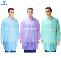 China Spring Autumn Season Disposable Workwear Industrial PP Lab Coat for sale