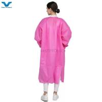 China Disposable SMS 40GSM Waterproof Industrial CE Dust Proof Lab Coat For Spring Autumn for sale