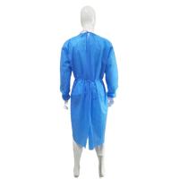 China Disposable Blue Surgical Gown with Hypo Allergenic Breathable Design for sale