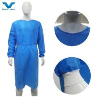 China Disposable Surgical Gown VPT-501 Soft Blue Protection Fluid Proof Anti Static Adequate Supply for sale