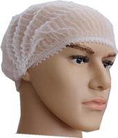 China Disposable PP 16GSM 18 Inch White Mob Cap Non Sterilized for sale