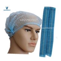China Disposable Blue 18g PP Clip Mob Bouffant Cap For Food Processing Disposable for sale