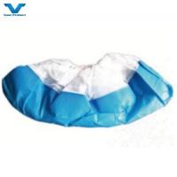 China PP CPE Anti Slip Blue White Disposable Protection Shoe Cover Cleaning for sale