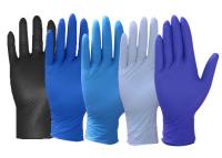 China 9 Inch Blue Powder Free Exam Disposable Nitrile Gloves V201 with Customization Option for sale