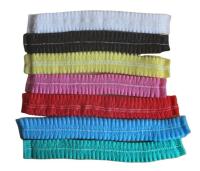 China Double Elastic Nonwoven PP Clip Strip Bouffant Hairnet Mob Cap for Head Hair Cover for sale