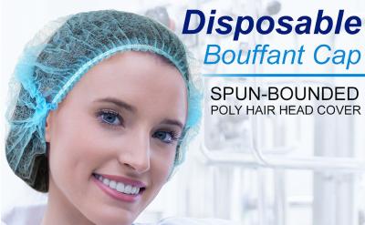 China Disposable Nonwoven PP Clip Strip Bouffant Mob Doctor Nurse Cap for Medical Surgeries for sale