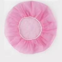 China White Blue Red Pink Hair Elastic Nonwoven PP Disposable Hairnet Round Bouffant Cap Waterproof for sale