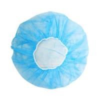 China White Blue Red Pink Hair Elastic Nonwoven PP Disposable Hairnet Round Bouffant Cap Waterproof for sale