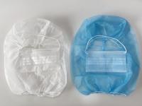 China Disposable Non-Woven PP Ninja Astronaut Space Balaclava Cover Head Hood with 2 Ply Face Mask for sale