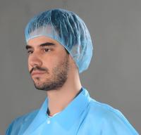 China Disposable Nonwoven Round Crimped Pleated Strip Mop Cap For Hotel Shower Bathing for sale