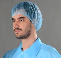 China Food Processing Hairnets in Bulk with 10GSM Gram and Spun-Bounded Poly Non-Woven PP for sale