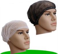 China Disposable Non Woven PP Clip Strip Bouffant Hairnet Mob Cap With Single Or Double Elastic for sale