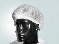 China 15GSM V101 Disposable Non Woven PP Clip Strip Bouffant Hairnet Mob Cap with Elastic for sale