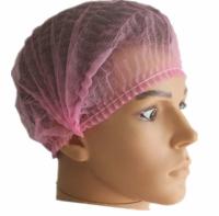 China Free Sample Disposable Bouffant Hairnet Strip Clip Mob Cap for Dustproof Protection for sale