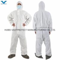 China Industrial Safety Disposable Coverall with Anti-Slip Grey Bootcover and Customizable for sale