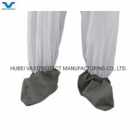 China Industrial Safety Disposable Coverall with Anti-Slip Grey Bootcover and Customizable for sale