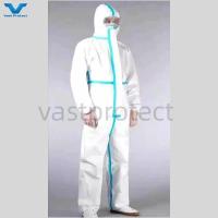 China VASTPROTECT-604 PP PE White Disposable Type5 6 Coveralls for Chemical Protection for sale