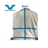 China Disposable White Microporous Cleanroom Clothes with Hood and Breathability for sale