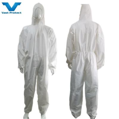 China En14126 Breathable Waterproof Nonwoven Protective Coveralls for Hazardous Environments for sale