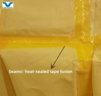 China VASTPROTECT-609 Yellow Disposable Coverall Chemical Resistance Protective Suit 175*140cm for sale